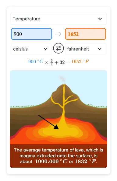Flexi answers - What is 900 degrees Celsius in Fahrenheit? | CK-12 ...