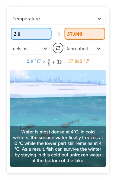 Flexi answers - What is 2.8 degrees Celsius in Fahrenheit? | CK-12 ...