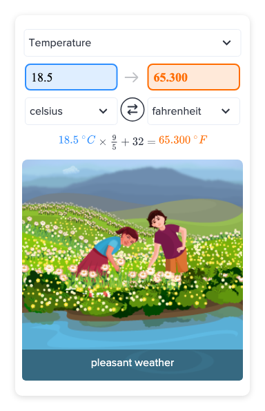Flexi answers - What is the Fahrenheit equivalent of 18.5 degrees ...