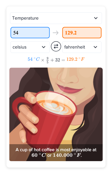 Flexi answers - How do you convert 54°C to Fahrenheit? | CK-12 Foundation