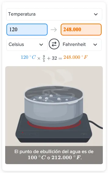 Respuestas de Flexi - ¿Cuántos grados Fahrenheit son 120 grados Celsius ...