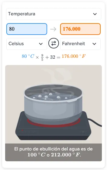 Respuestas de Flexi - ¿Cómo se convierten 80 grados Celsius a ...