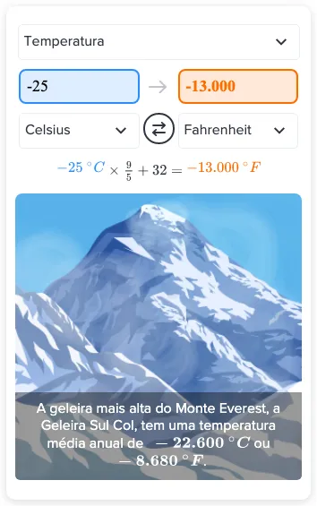 Converta -25 graus Celsius em Fahrenheit. - etapas & exemplos | CK-12 ...