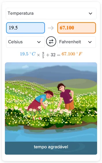 Quanto é 19.5 graus Celsius em Fahrenheit? - etapas & exemplos | CK-12 ...