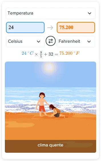 Como podemos converter 24°C em °F? - etapas & exemplos | CK-12 Foundation