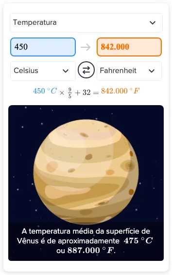 Converter 450 graus Celsius em Fahrenheit - etapas & exemplos | CK-12 ...