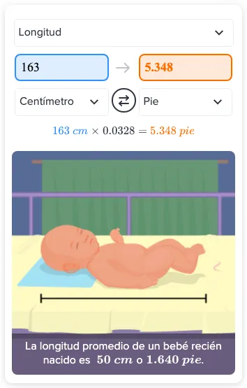 ¿Cómo convertir 163 cm a pies? - Método & pasos | CK-12 Foundation