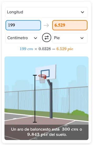 ¿Qué es 199 cm en pies? - Método & pasos | CK-12 Foundation