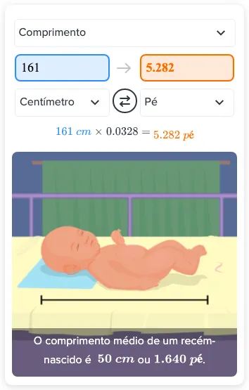 Respostas do Flexi - Quanto é 161 cm em pés? | CK-12 Foundation