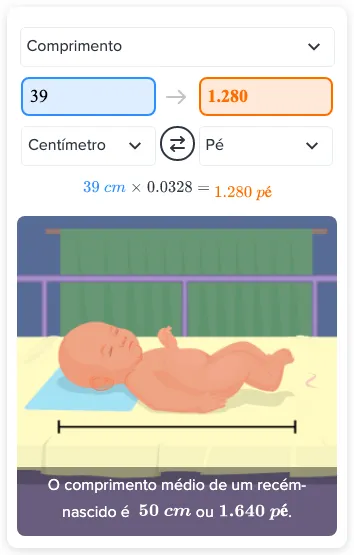 Respostas do Flexi - Quanto é 39 cm em pés? | CK-12 Foundation