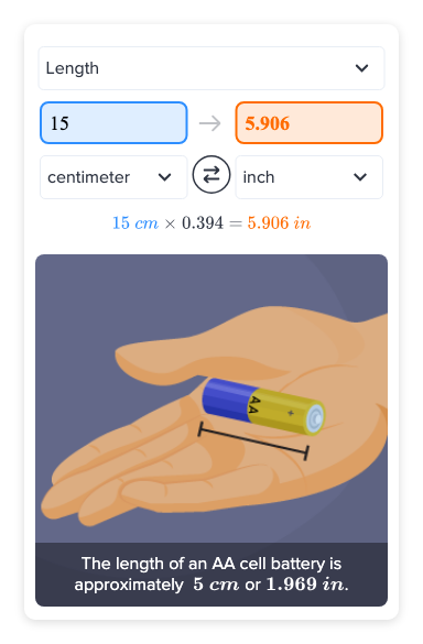 Flexi answers - What is the length of 15 centimeters in inches and feet ...
