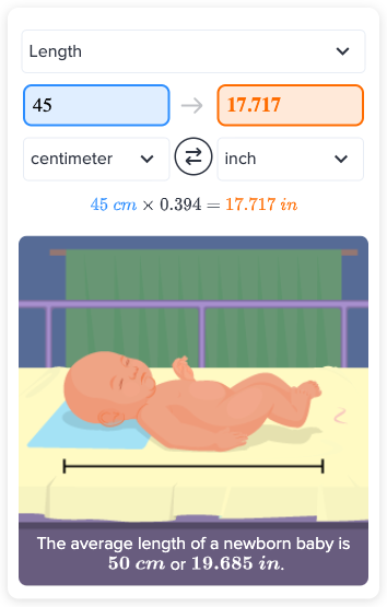 Flexi answers - How to convert 45 cm to in.? | CK-12 Foundation