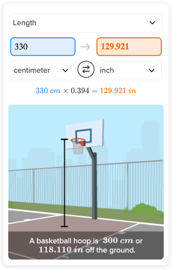Flexi answers - What is the length of 330 centimeters in inches? | CK ...