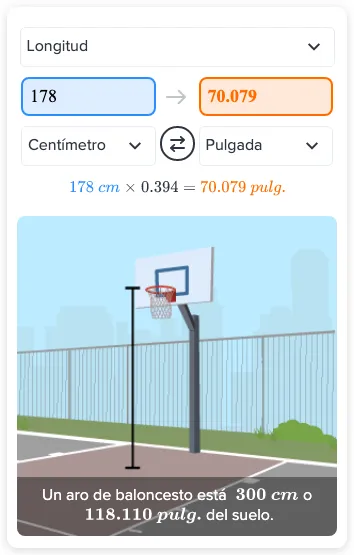 Convierte 178 cm a pulgadas y pies. - Método & pasos | CK-12 Foundation