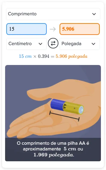 Respostas do Flexi - Como converter 15 cm em polegadas? | CK-12 Foundation