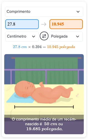 Respostas do Flexi - A quantos polegadas equivalem 27.8 centímetros? | CK-12 Foundation