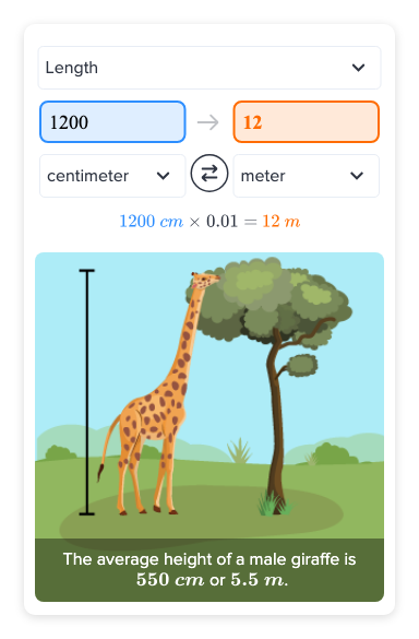 Flexi answers - What is the length of 1200 centimeters in meters? | CK ...