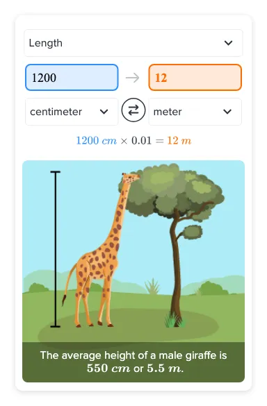 Flexi answers - What is the length of 1200 centimeters in meters? | CK ...