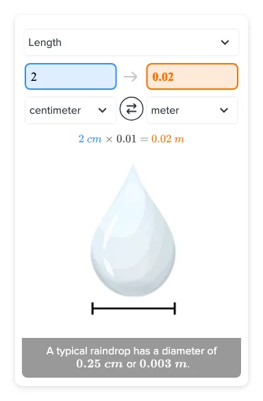 Flexi answers - How many meters are in 2 centimeters? | CK-12 Foundation