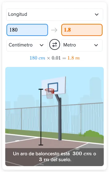 Respuestas de Flexi - ¿Cuál es la longitud de 180 cm en metros? | CK-12 ...