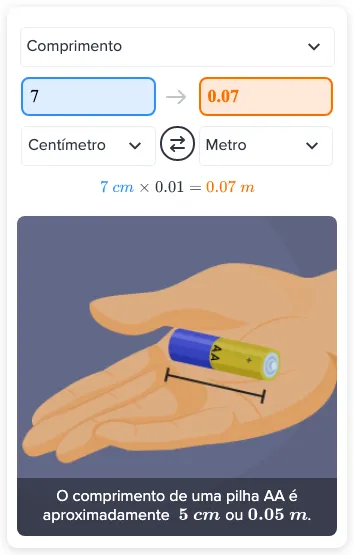 Respostas do Flexi - Quantos metros equivalem a 7 centímetros? | CK-12 Foundation