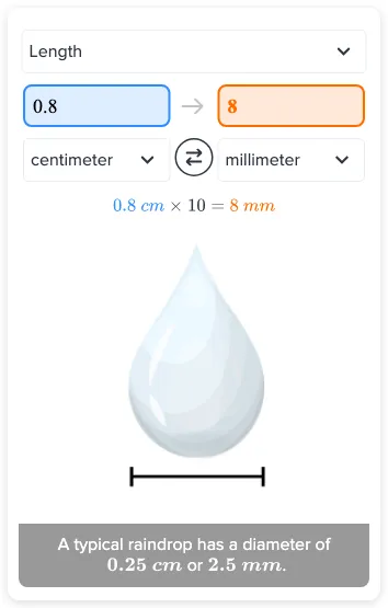 Flexi answers - What is the length of 0.8 centimeters in millimeters ...