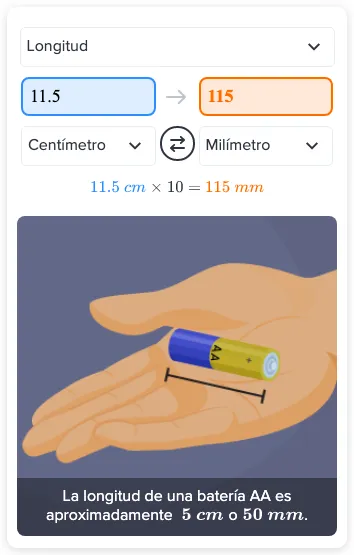 ¿Cuántos milímetros hay en 11.5 centímetros? - Método & pasos | CK-12 ...