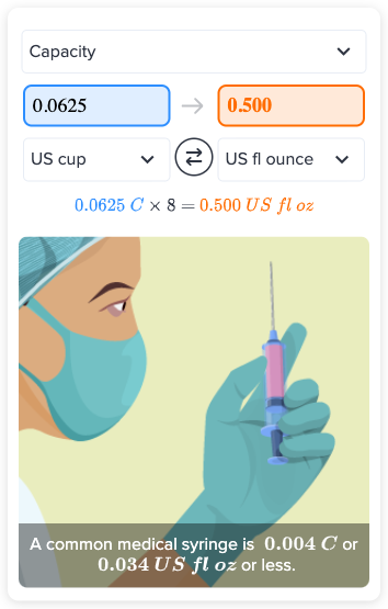 Flexi answers - How many fluid ounces are in 1/16 cup? | CK-12 Foundation
