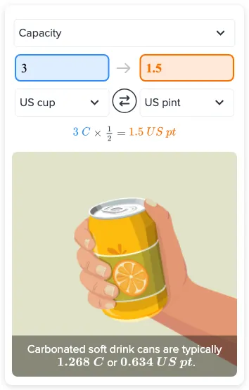 Flexi answers - What is the equivalent of 3 cups in pints? | CK-12 ...