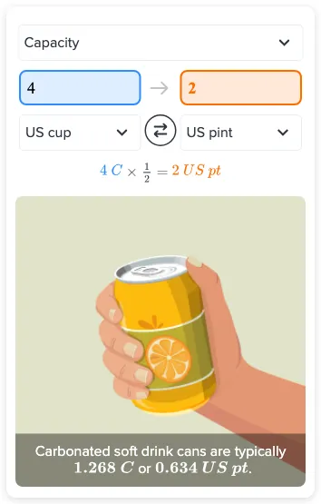 Flexi answers - What is the conversion of 4 cups to pints? | CK-12 ...