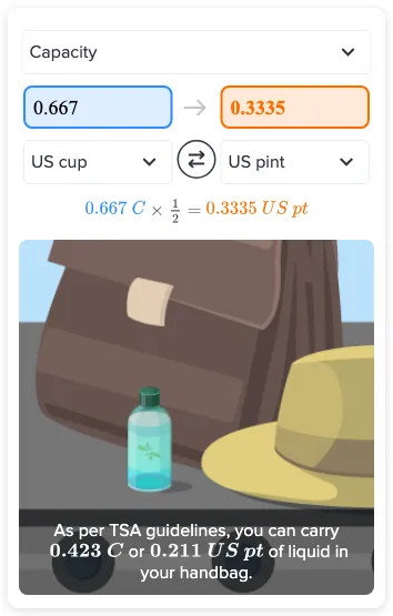 Flexi answers - What is the equivalent of 2/3 cup in pints? | CK-12 ...