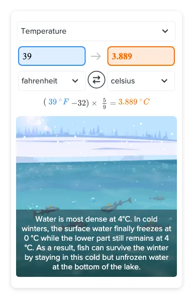 Flexi answers - Convert 39 degrees Fahrenheit to Celsius. | CK-12 ...