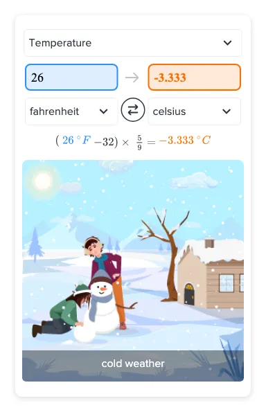 Flexi answers - What is 26°F in Celsius? | CK-12 Foundation