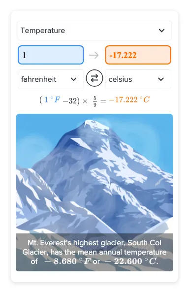 Flexi answers - What is 1°F in Celsius? | CK-12 Foundation