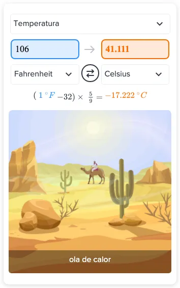 Respuestas de Flexi - Convierta 106 grados Fahrenheit a grados Celsius ...