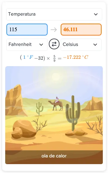 Respuestas de Flexi - ¿Qué son 115 grados Fahrenheit en Celsius? | CK ...