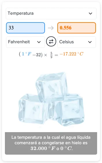 Respuestas de Flexi - ¿Cuántos grados Celsius hay en 33 Fahrenheit ...