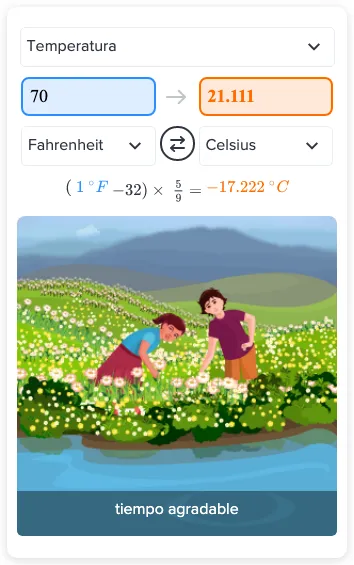 Respuestas de Flexi - Convertir 70 grados Fahrenheit a centígrados ...