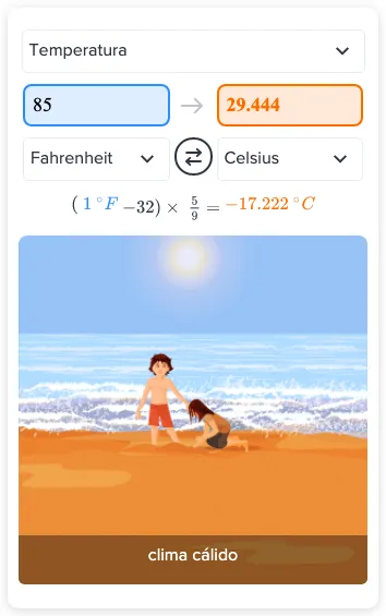 Respuestas de Flexi - ¿Qué son 85°F en °C? | CK-12 Foundation