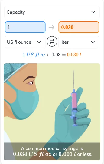 Flexi answers - How many liters are in 1 fluid ounce? | CK-12 Foundation