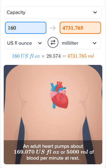 Flexi answers - How many milliliters are in 160 fluid ounces? | CK-12 ...