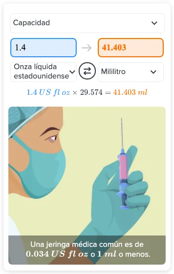 ¿Cuántos mililitros hay en 1.4 onzas? - Método & pasos | CK-12 Foundation