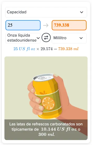 ¿Cuántos mililitros son 25 onzas? - Método & pasos | CK-12 Foundation
