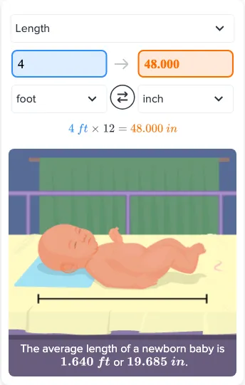 Flexi answers - How many inches are there in 4 feet? | CK-12 Foundation