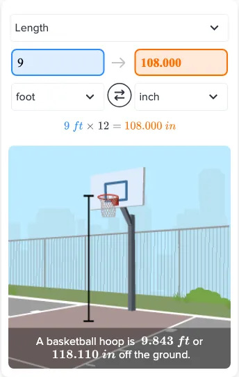 Flexi answers - What is the length of 9 feet in inches? | CK-12 Foundation