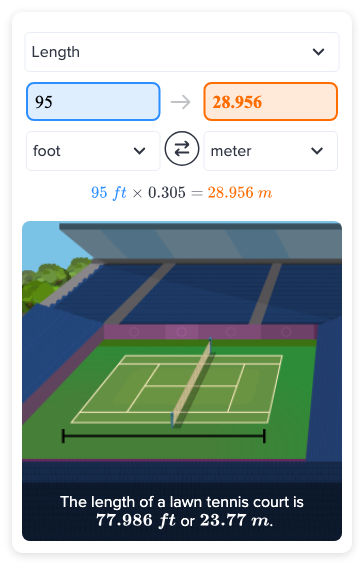 Flexi answers - How many meters are in 95 feet? | CK-12 Foundation