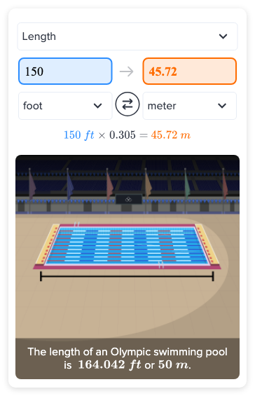 Flexi answers - How many meters is 150 feet? | CK-12 Foundation