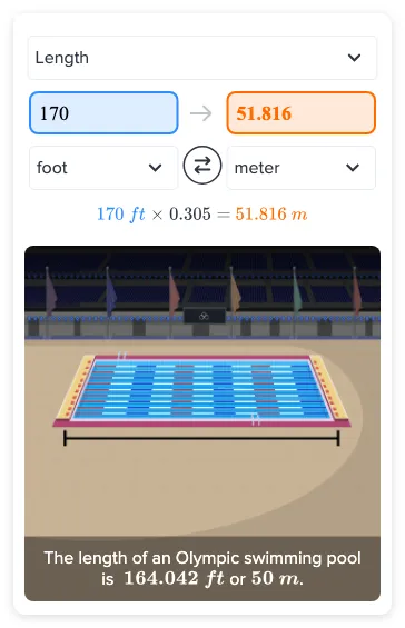 Flexi answers - How many meters is 170 feet? | CK-12 Foundation