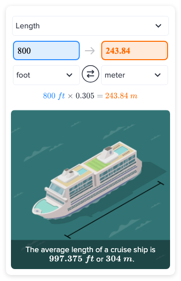 Flexi answers - What is the length of 800 feet in meters? | CK-12 ...