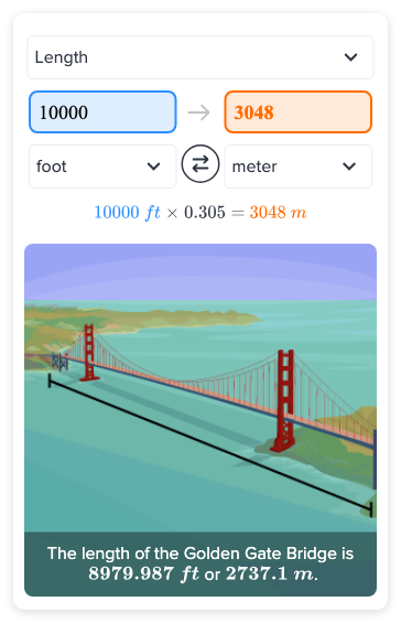 Flexi answers - How many meters is 10000 feet? | CK-12 Foundation